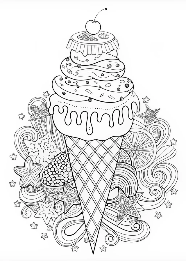 34 Ice Cream Coloring Pages ColorBliss