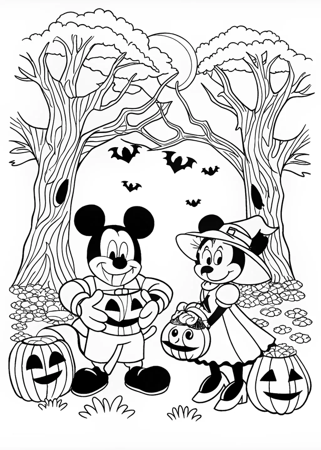 Halloween Disney Coloring Pages for Preschoolers | ColorBliss