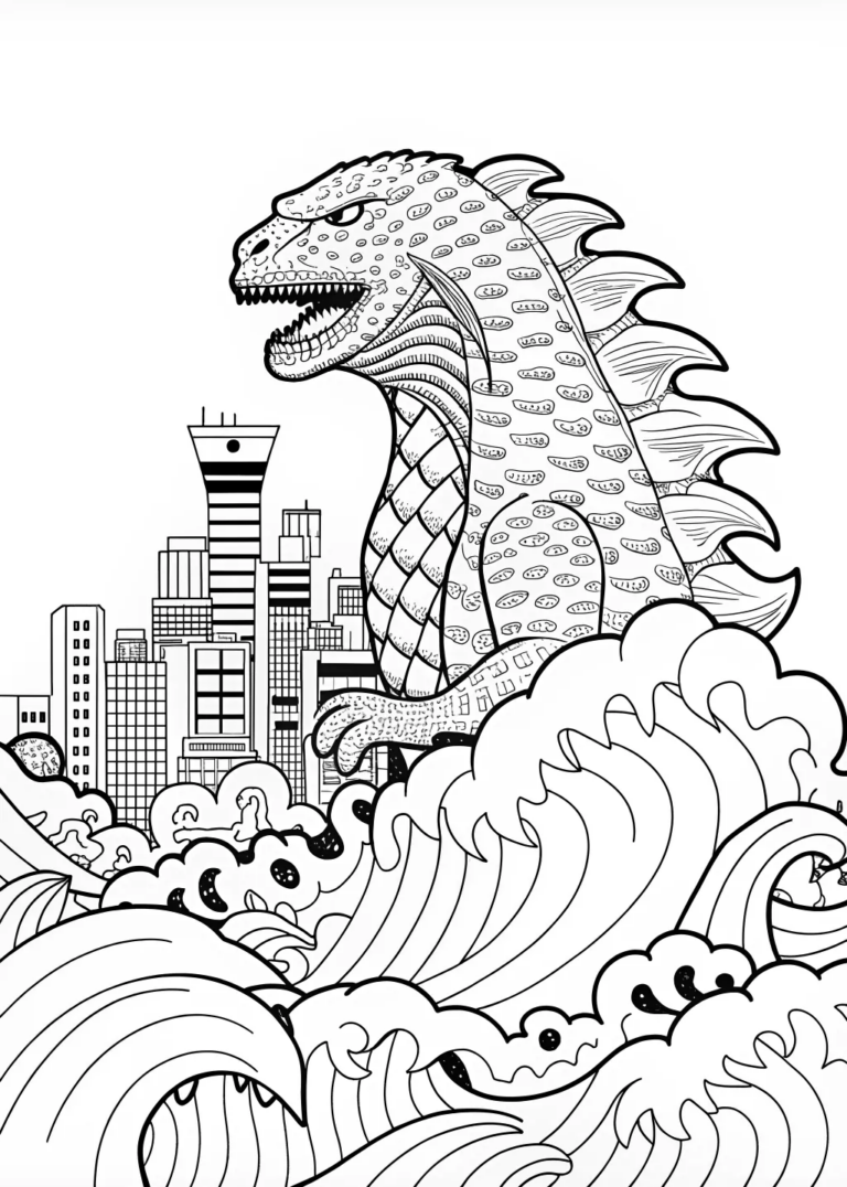 Godzilla Coloring Pages Free 20 Godzilla Coloring Pages (Free PDF