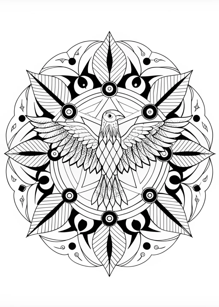 Eagle Mandala Coloring Pages American Eagle Coloring Page Stock